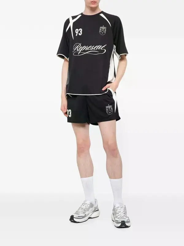 REPRESENT Star Football Panelled Shorts