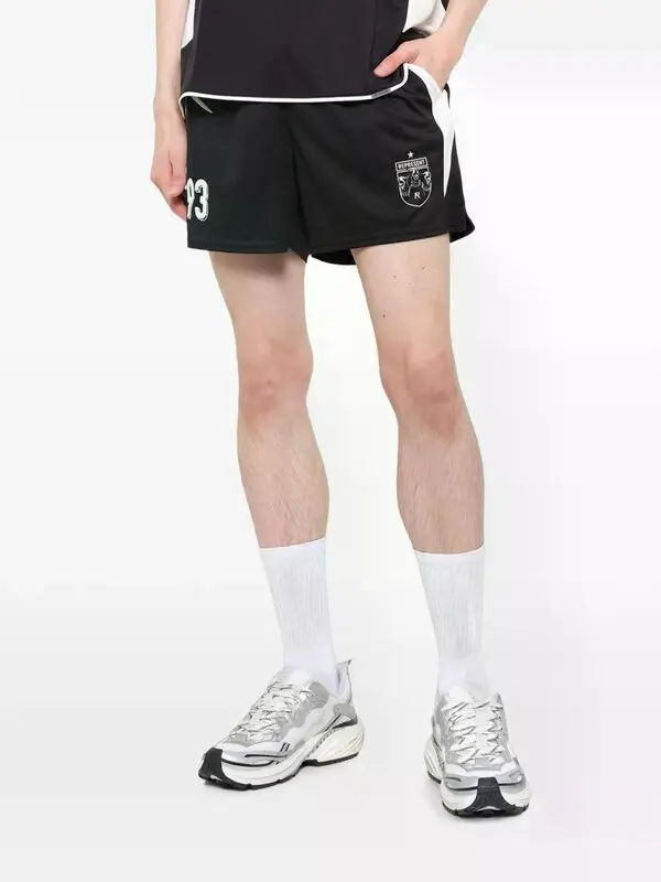 REPRESENT Star Football Panelled Shorts