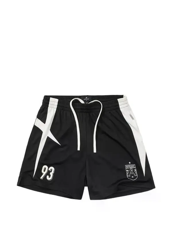 REPRESENT Star Shorts In Micro Mesh - Black
