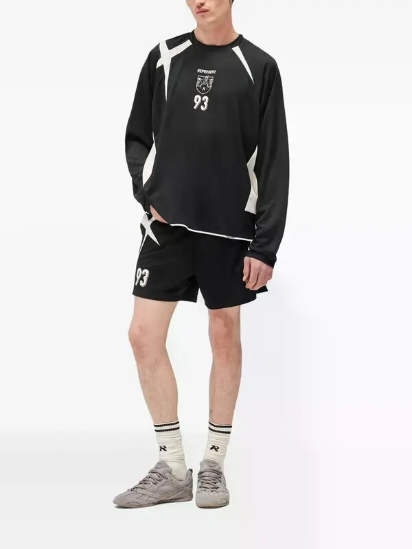 REPRESENT Star Shorts In Micro Mesh - Black