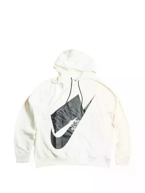 Nike Logo Detail Hoodie - White