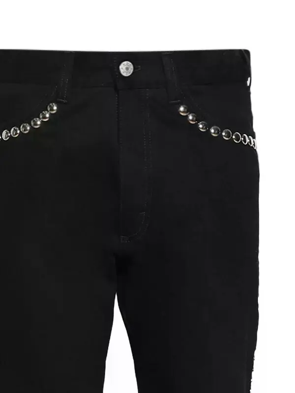 MARKING DISTANCE Stud-embellished Jeans