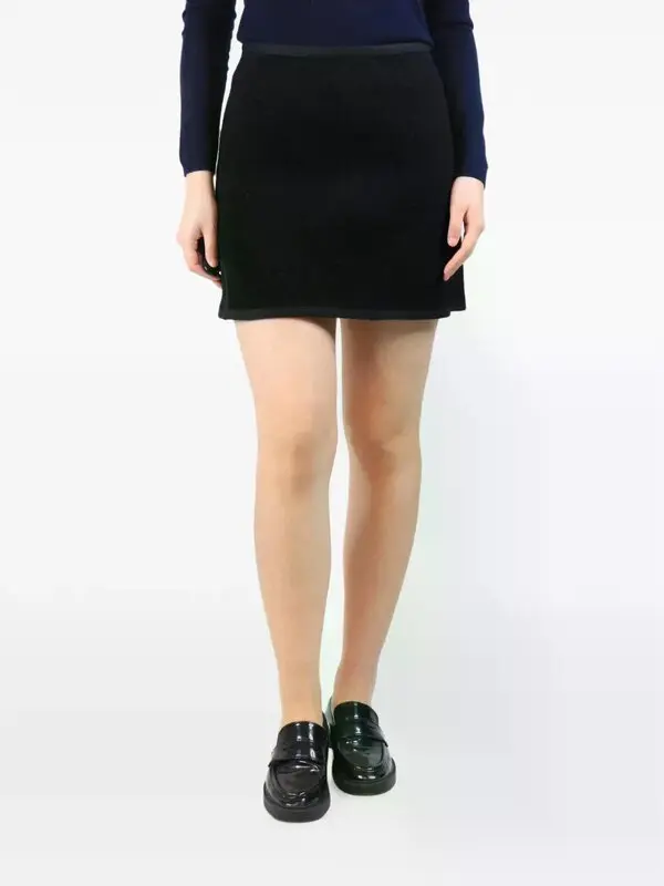 LOUIS VUITTON Textured Notched Mini Skirt