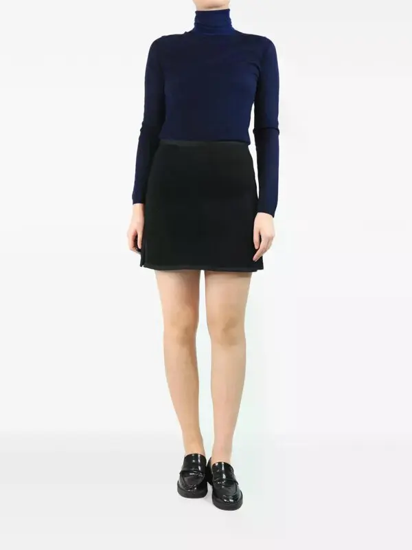 LOUIS VUITTON Textured Notched Mini Skirt