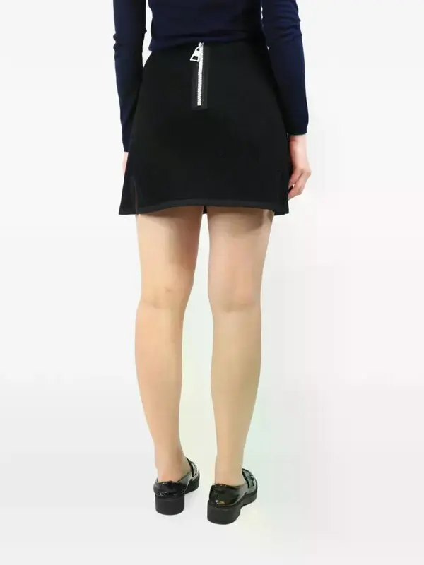 LOUIS VUITTON Textured Notched Mini Skirt