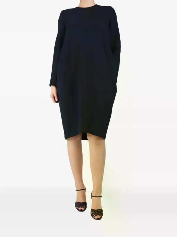 JIL SANDER Long-sleeved Midi Dress - Blue