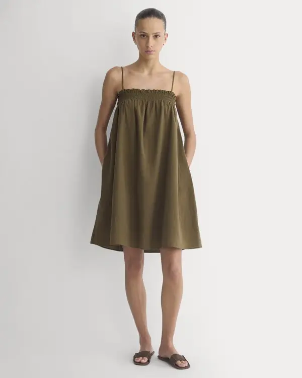 Everlane Gauze Smocked Dress - Beech