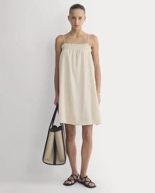 Everlane Gauze Smocked Dress - Birch