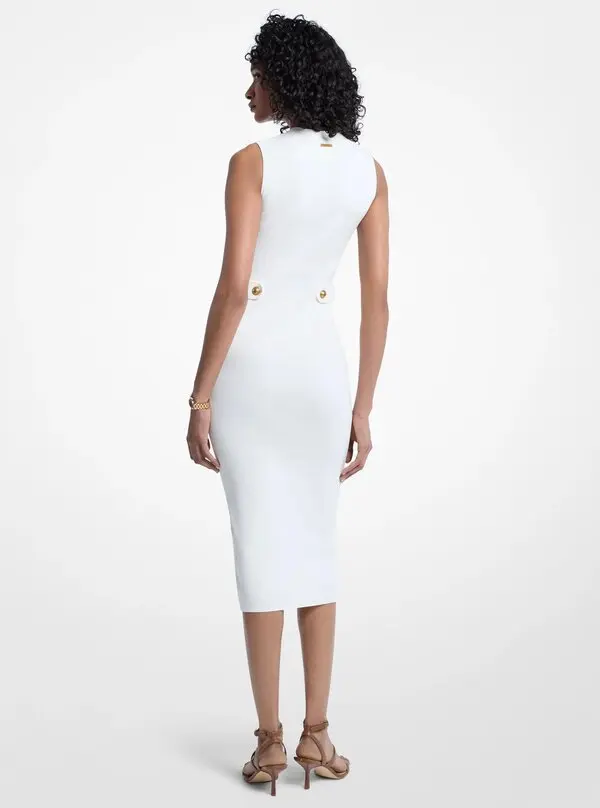Michael Kors Sleeveless Stretch Knit Midi Sweater Dress