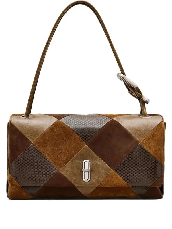 Marc Jacobs The Large Shoulder Suede Patchwork Dual Bag - Brown Mutlii