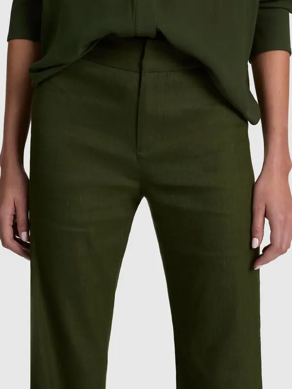 Alice + Olivia Andrew Linen Slim Pants