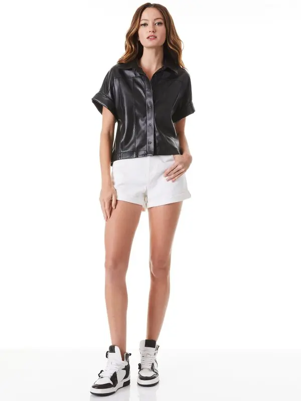 Alice + Olivia Edyth Vegan Top