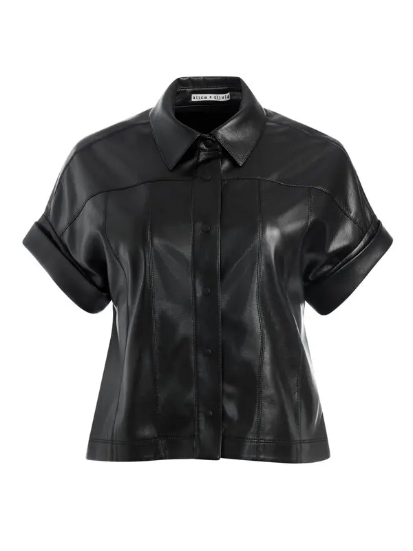Alice + Olivia Edyth Vegan Top