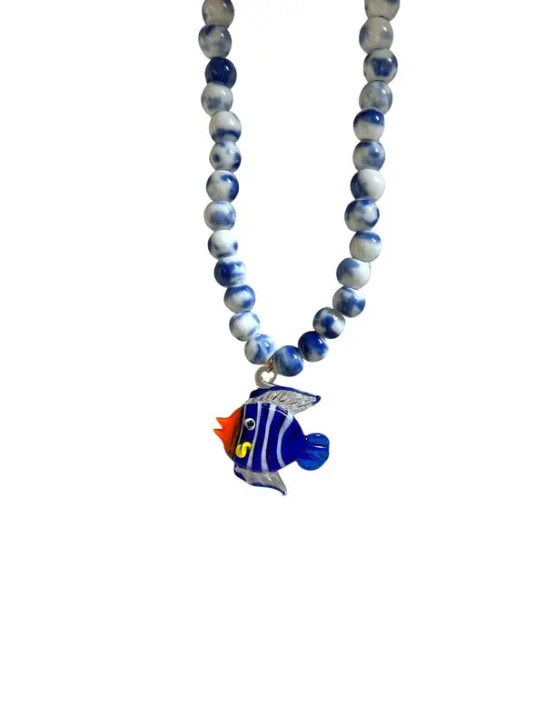 LAINE STUDIO Necklace Fish Water - Blue