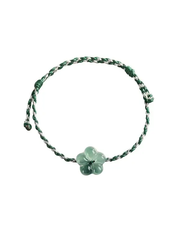 SEREE Baby Collection Blossom Jade Flower Woven Baby Bracelet Anklet - Blue
