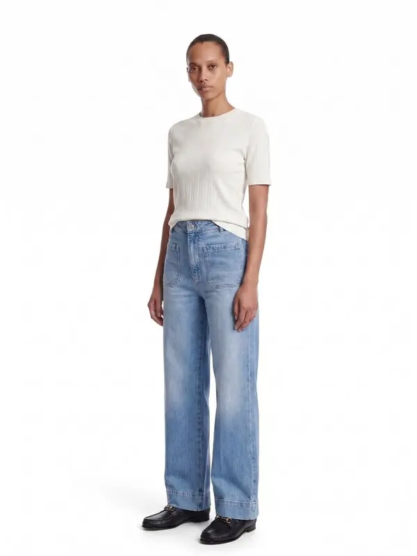 THE ROW Etina" Cotton Knit T-shirt - White