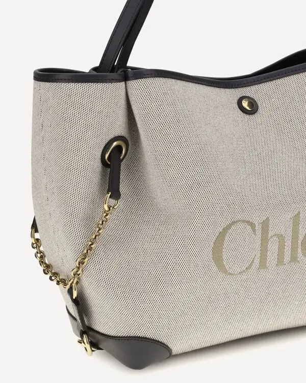 Chloé Clover Tote Bag In Canvas