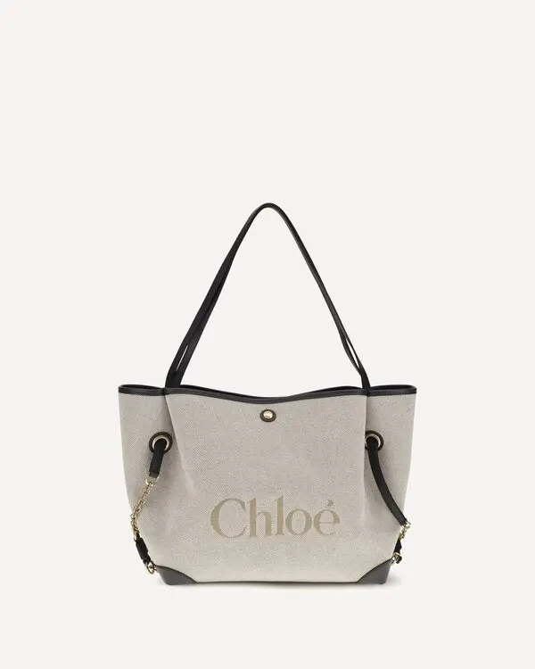 Chloé Clover Tote Bag In Canvas - Grey