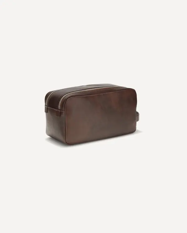 Brunello Cucinelli Leather Beauty Case - Brown