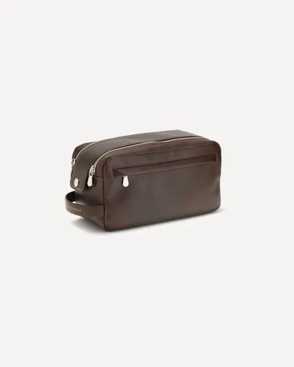 Brunello Cucinelli Leather Beauty Case - Brown