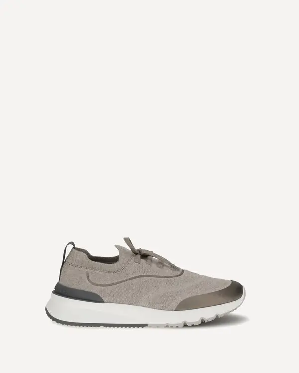 Brunello Cucinelli Techno Cotton Knit Sneakers Runners