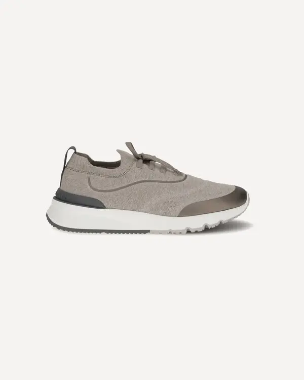 Brunello Cucinelli Techno Cotton Knit Sneakers Runners