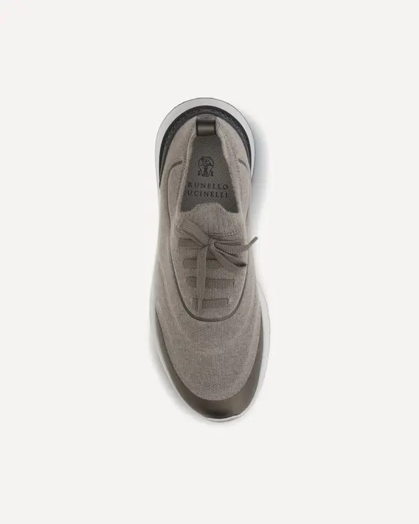 Brunello Cucinelli Techno Cotton Knit Sneakers Runners