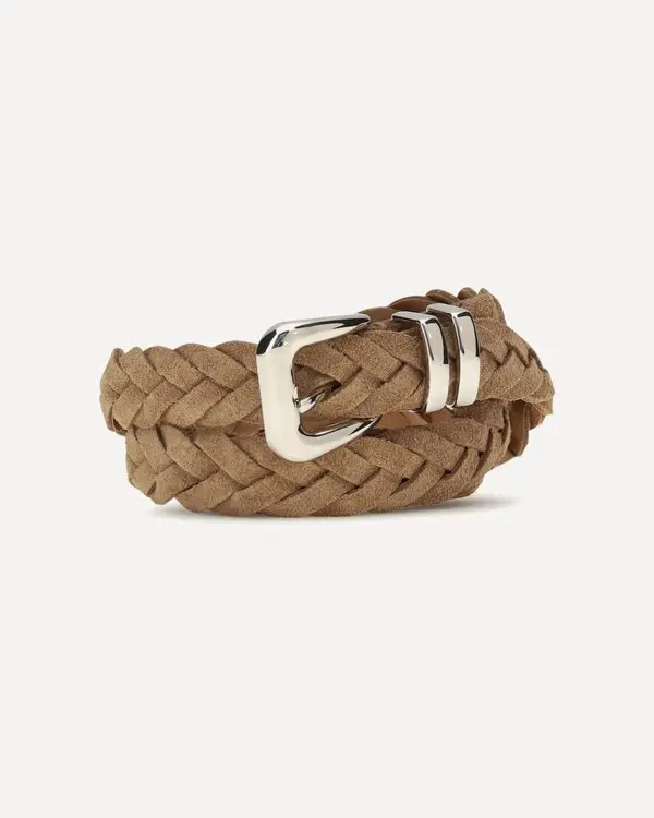 Brunello Cucinelli Leather Woven Belt