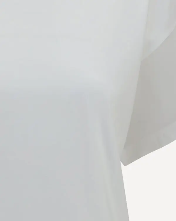 Brunello Cucinelli Cotton T-shirt With Sheer Sleeves - White