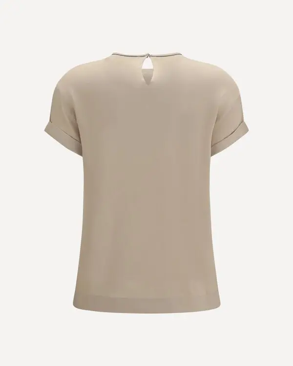 Brunello Cucinelli Sik Bouse With Monii Chain Femae