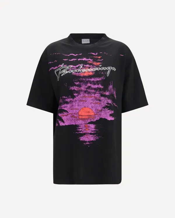 Balenciaga Printed Cotton T-shirt