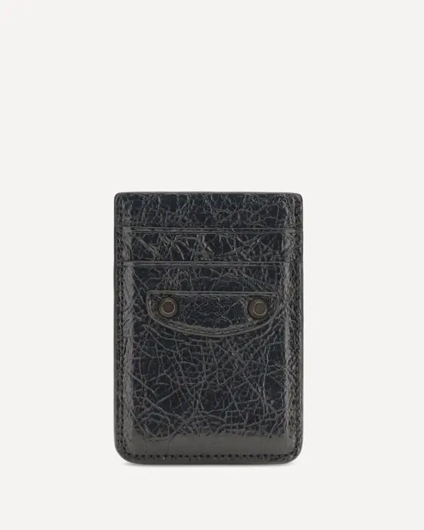 Balenciaga Le City Magnetic Card Holder - Black