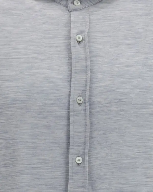Brunello Cucinelli Sik And Cotton Jersey Shirt With Spread Coar Mae