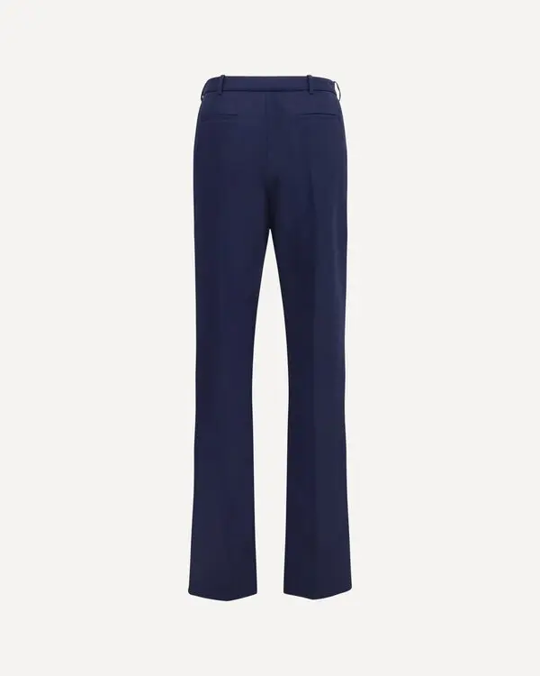 Balenciaga Slim Tailored Stretch Wool Twill Pants - Blue
