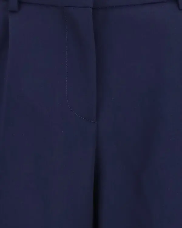 Balenciaga Slim Tailored Stretch Wool Twill Pants - Blue