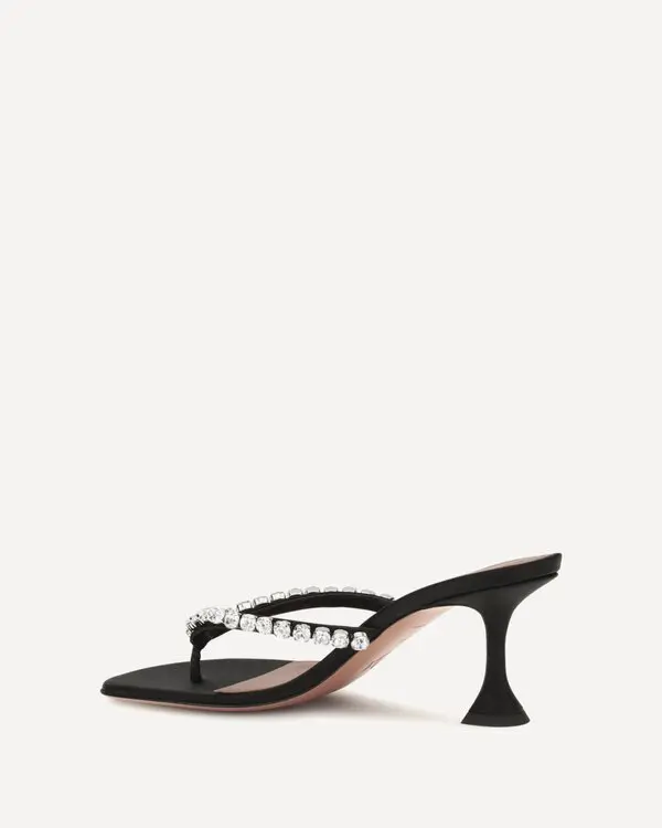 Amina Muaddi Gigi Crystal-embellished Thong Sandals - Black
