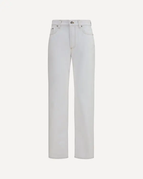 Versace High-waisted Straight Leg Jeans - White