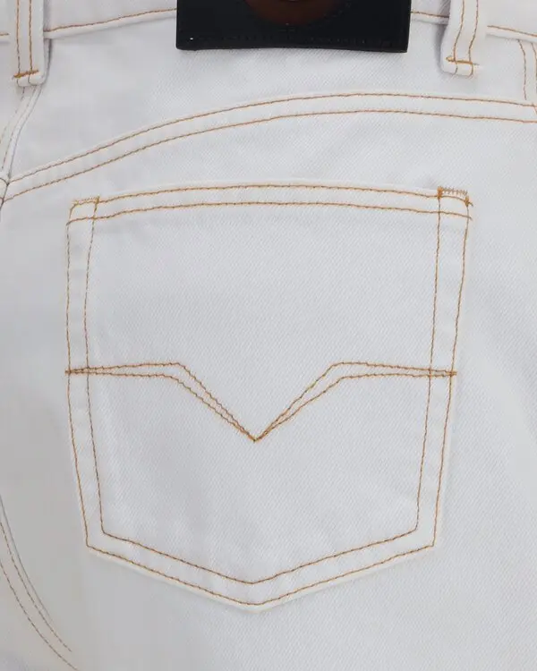 Versace High-waisted Straight Leg Jeans - White
