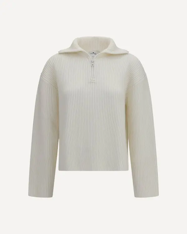 COURREGES Ribbed Zip Sweater