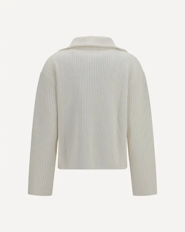 COURREGES Ribbed Zip Sweater