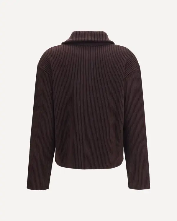 COURREGES Ribbed Zip Sweater Feale