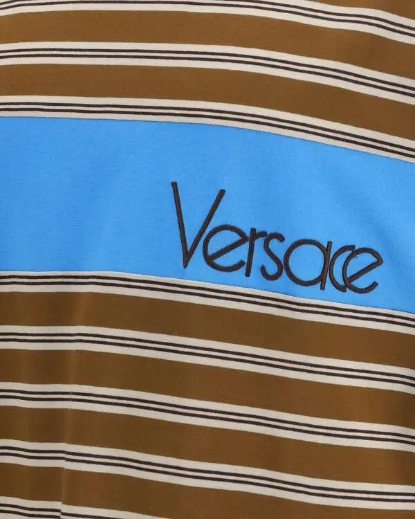 Versace Striped Cotton T-shirt Mae