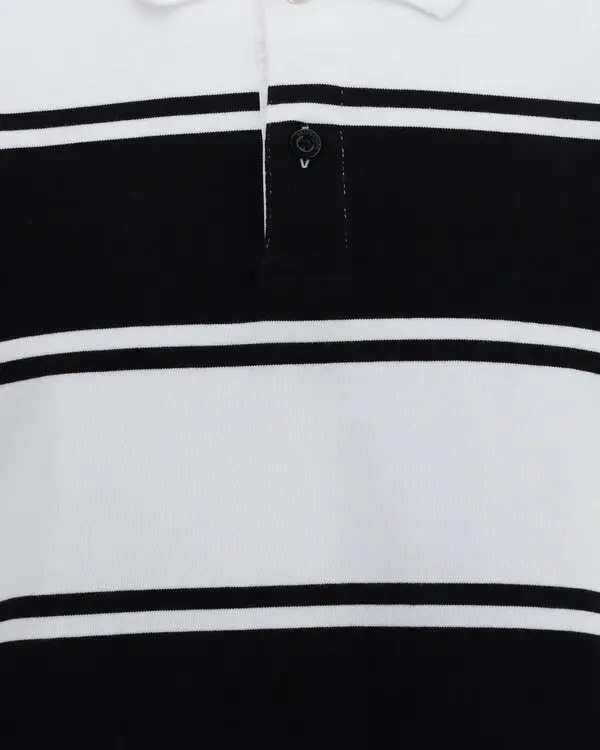 Balenciaga Triped Long-leeve Polo