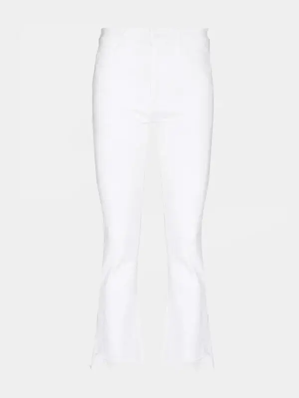 MOTHER Insider Crop Step Trousers - White