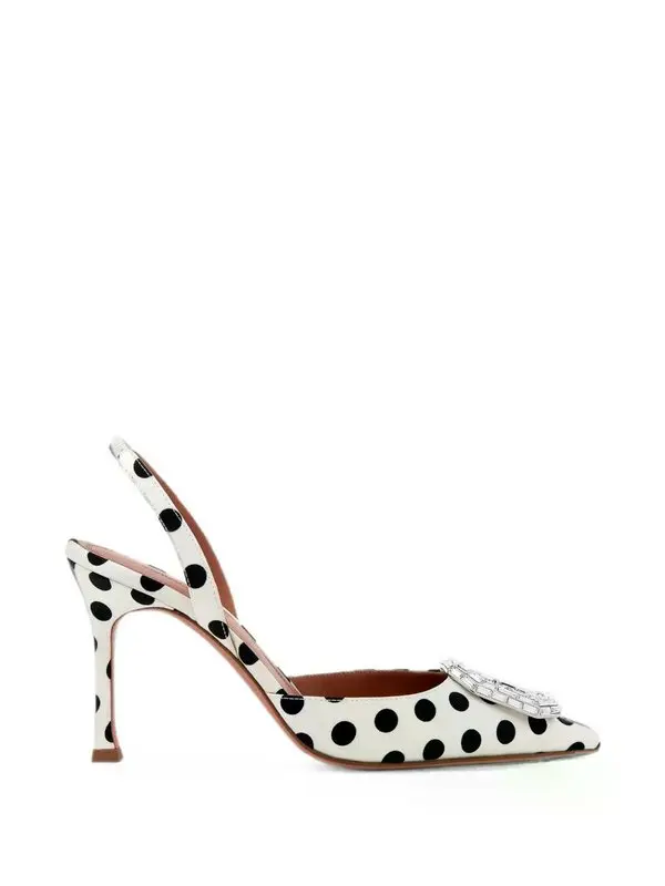 Amina Muaddi Camelia Crystal Embellished Pumps