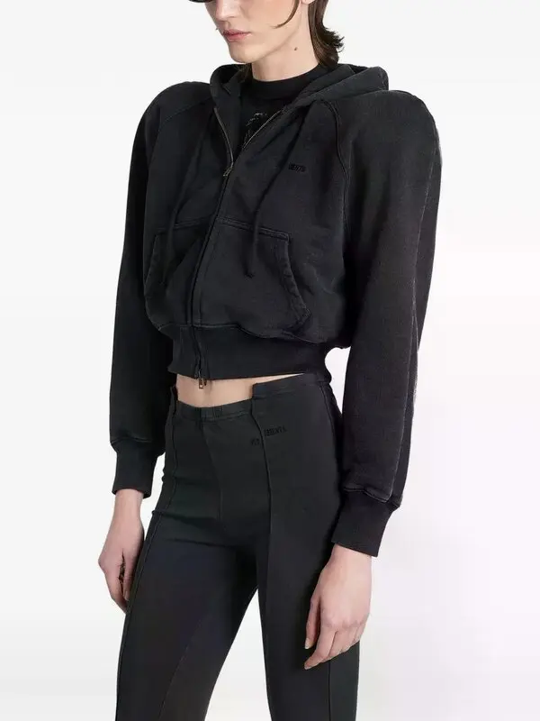 Vetements Padded Shoulder Zip-up Hoodie