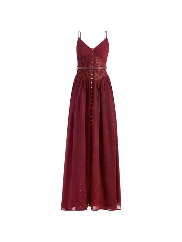 Manière De Voir Rosie Maxi Dress - Red