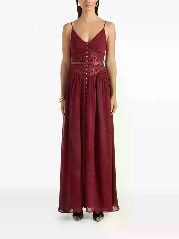 Manière De Voir Rosie Maxi Dress - Red
