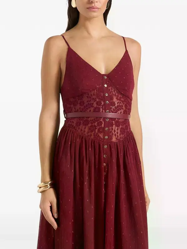 Manière De Voir Rosie Maxi Dress - Red
