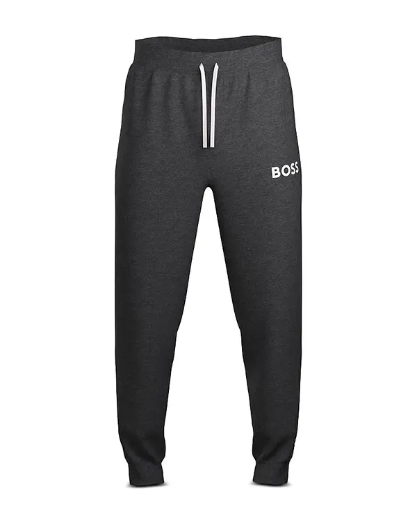 BOSS Ease Cotton Logo Print Joggers Regular Fit - Medium Grey